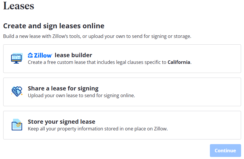 Creating a New Lease – Zillow Help Center